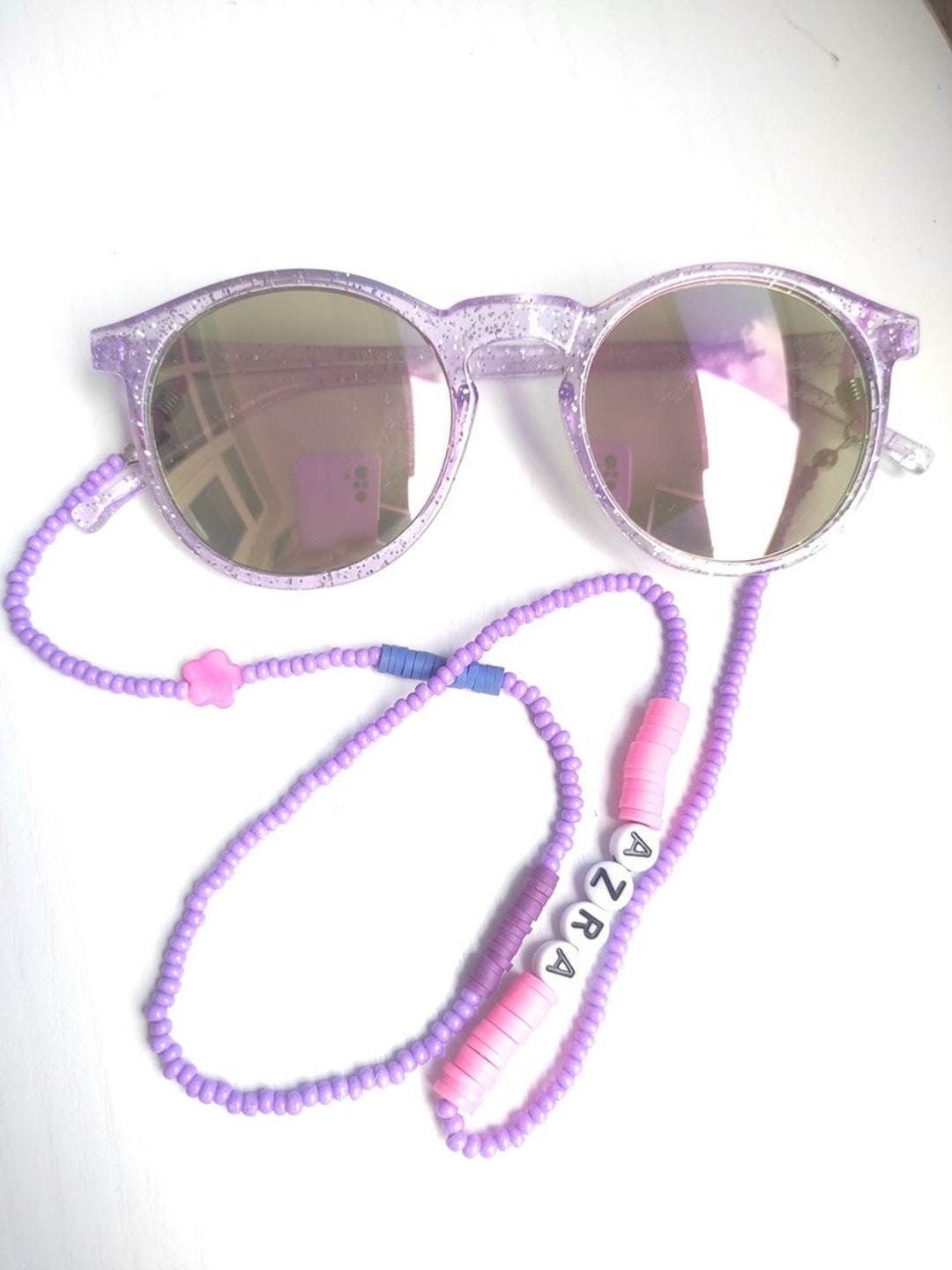 Eyeglass Chain With Name Tag, Kids Eyeglass Chain Personalized Gift ...