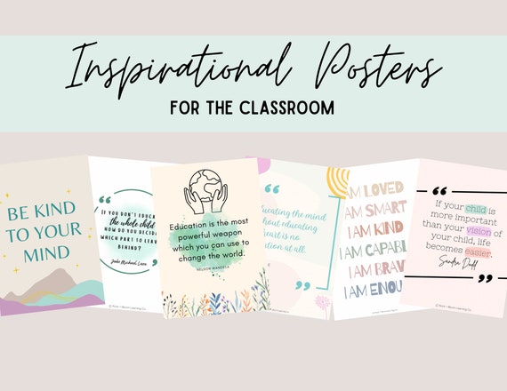 Inspirational Posters for the Classroom - Etsy