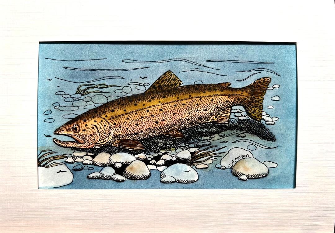 LAHONTAN CUTTHROAT TROUT Hand-painted Print, 5x7 In - Etsy