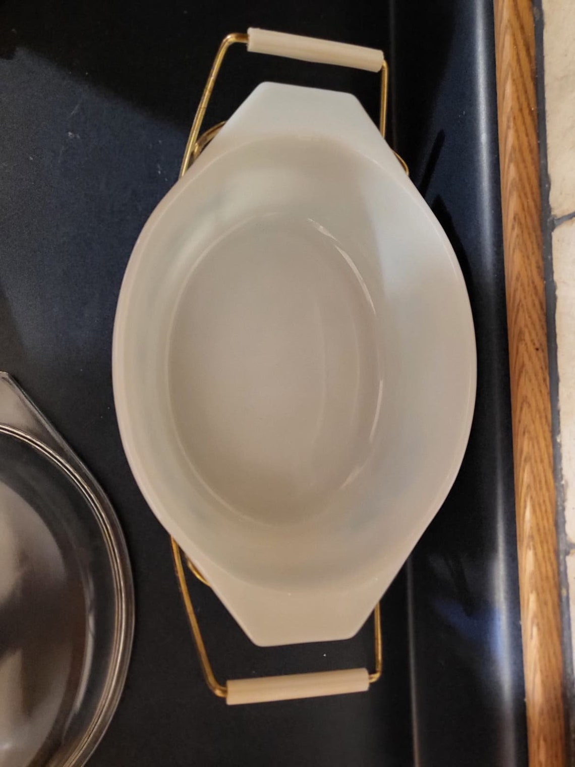 Pyrex Bluebird 1 1/2 Qt W Lid in Original Gold Tone Cradle - Etsy