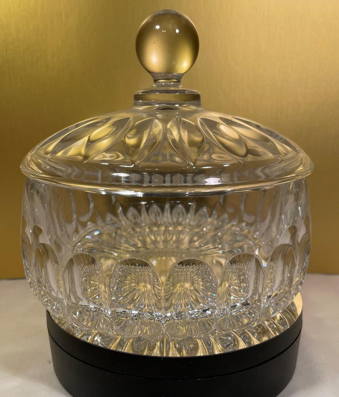 Gorham Vintage Althea Lead Crystal Clear Candy Dish/ Trinket Bowl With ...