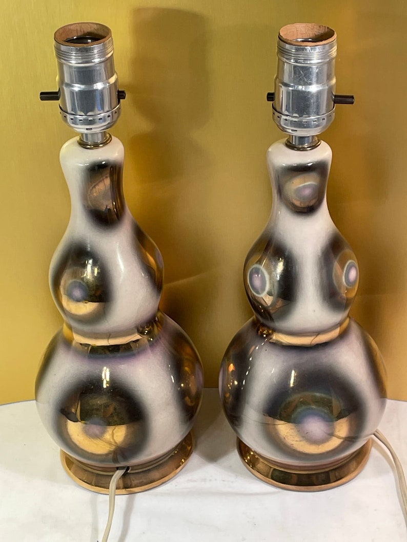 Vintage Pair of Midcentury Modern Funky Weird Unique Table Lamps - Etsy