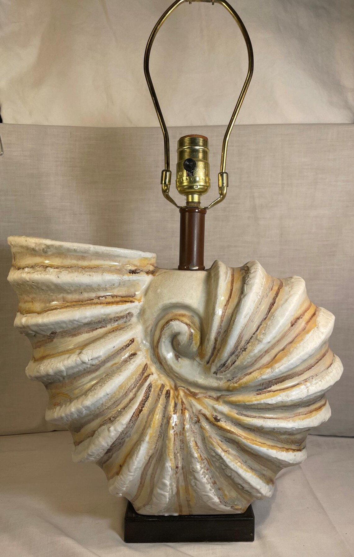 Vintage Coastal Ammonite Nautilus Table Lamp - Etsy