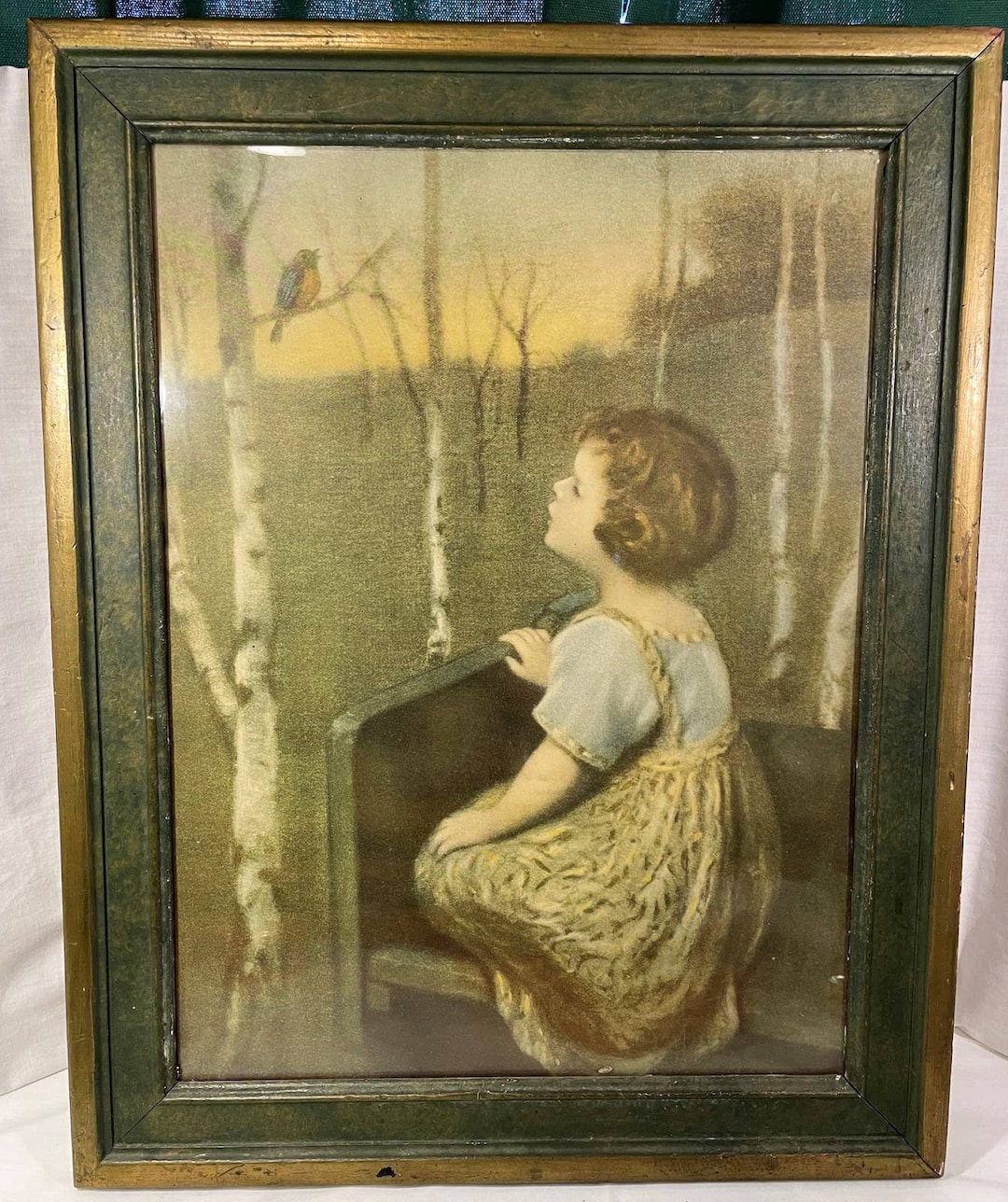1920s Print Spring Song Lithograph SIMON Glucklich Girl W/ - Etsy