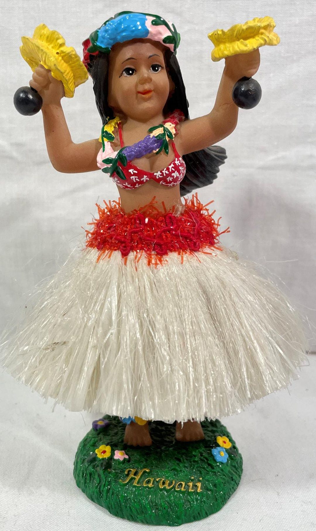Vintage Hawaii Hula Tiki Girl Bobble Spring Doll Dashboard Kitsch - Etsy