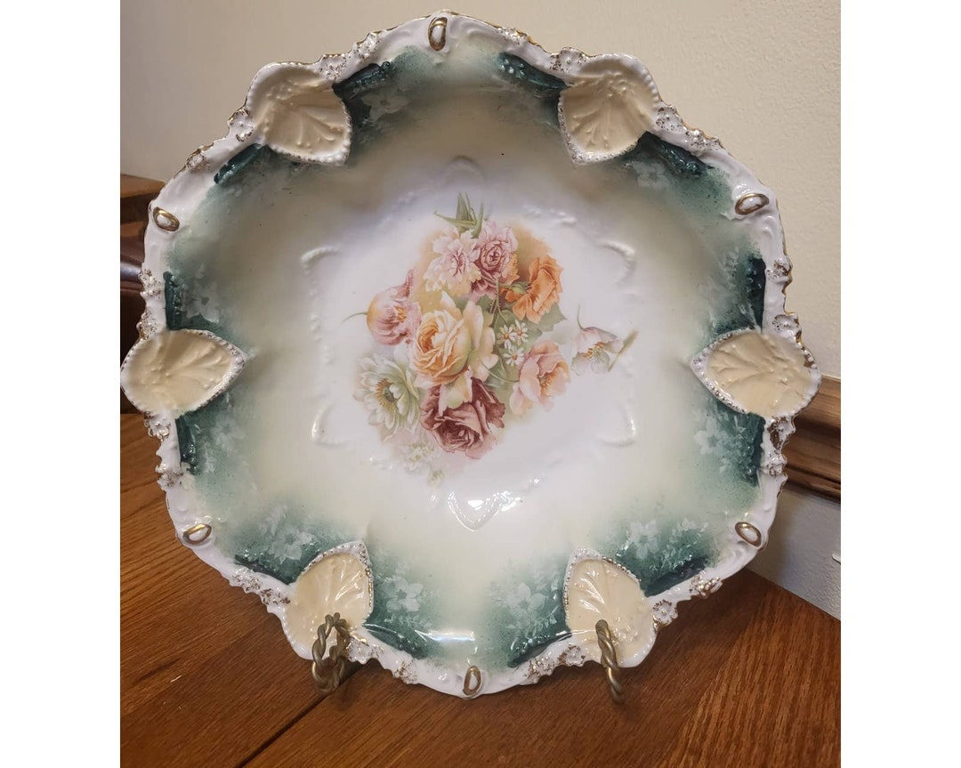 Beautiful RS Prussia Bowl W Roses - Etsy