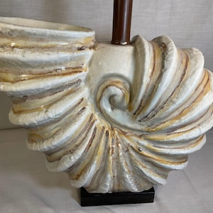 Vintage Coastal Ammonite Nautilus Table Lamp - Etsy