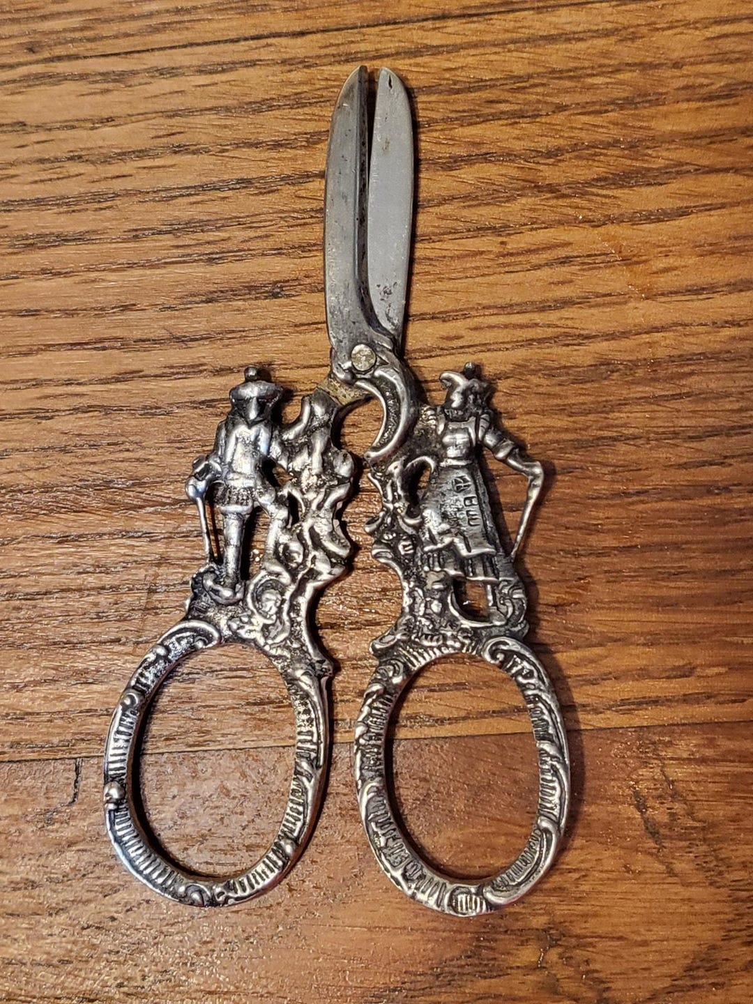 Antique Silver Sterling ? Victorian Dutch Figural Scissors - Etsy