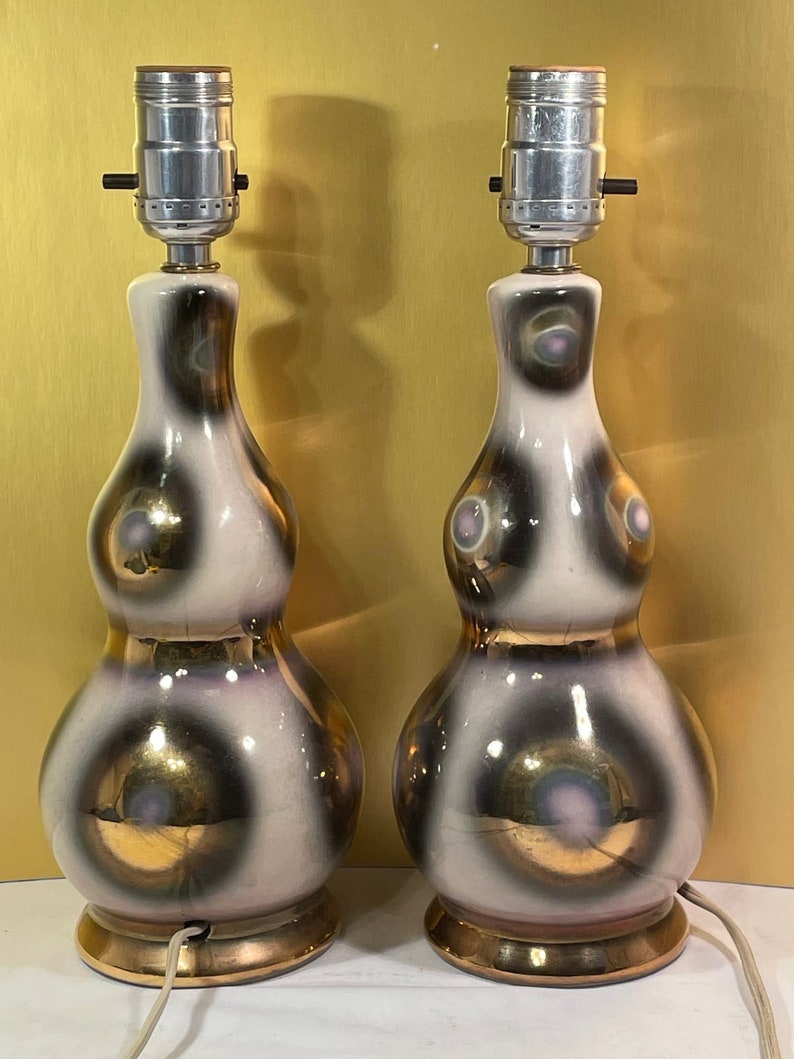 Vintage Pair of Midcentury Modern Funky Weird Unique Table Lamps - Etsy