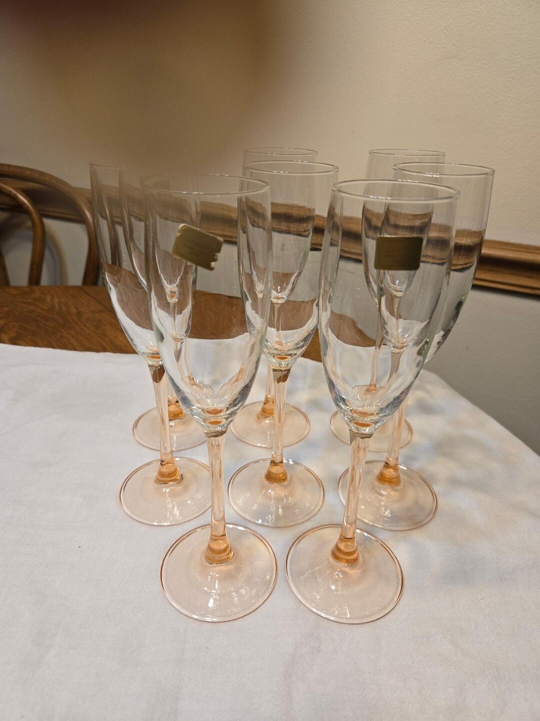 Lumeric France Pink Rose Stem Champagne Flutes Made in France - Etsy