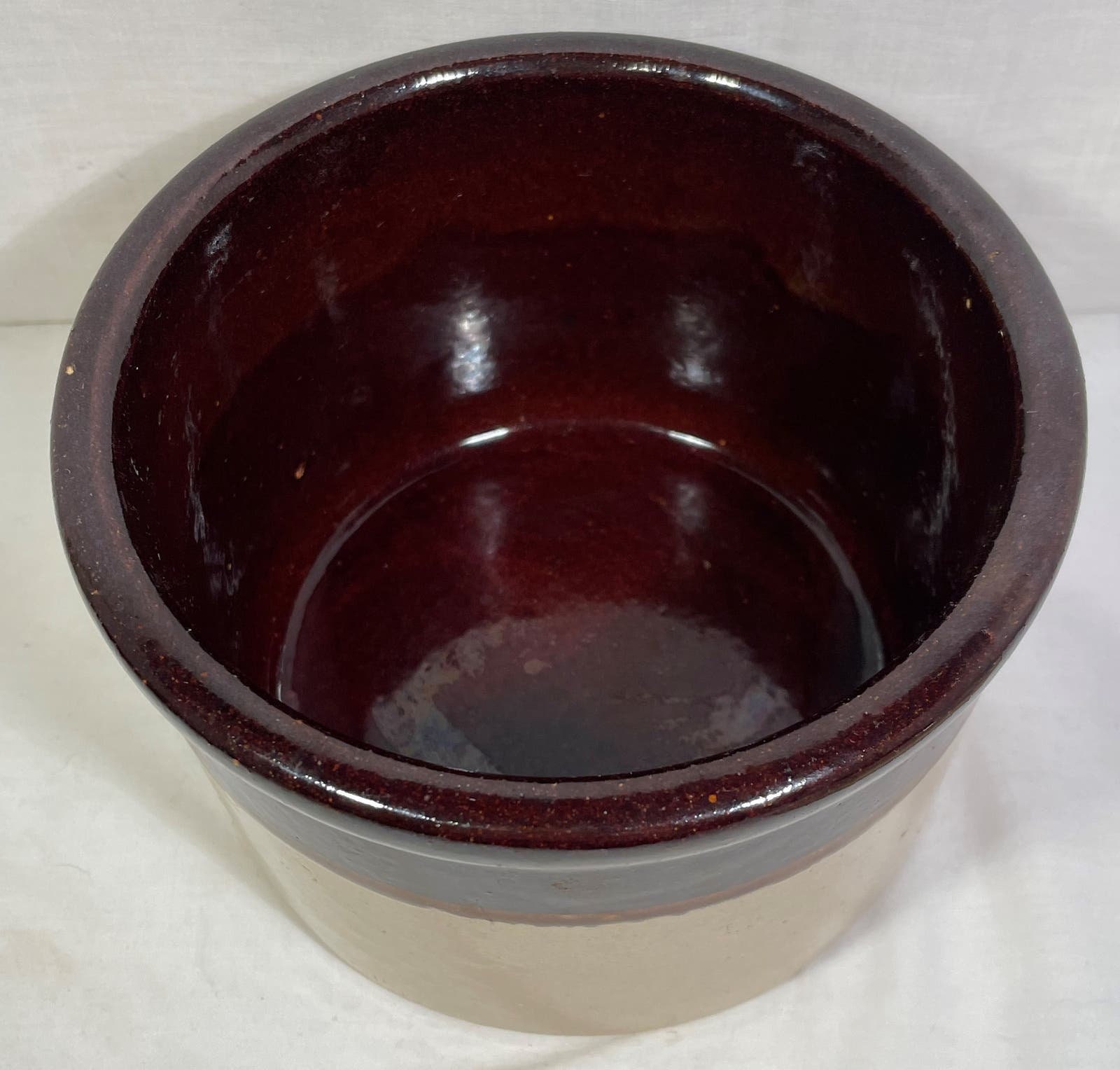 RRP Roseville 1 Quart Stone Wear Two Tone Crock With Lid Brown / Tan - Etsy