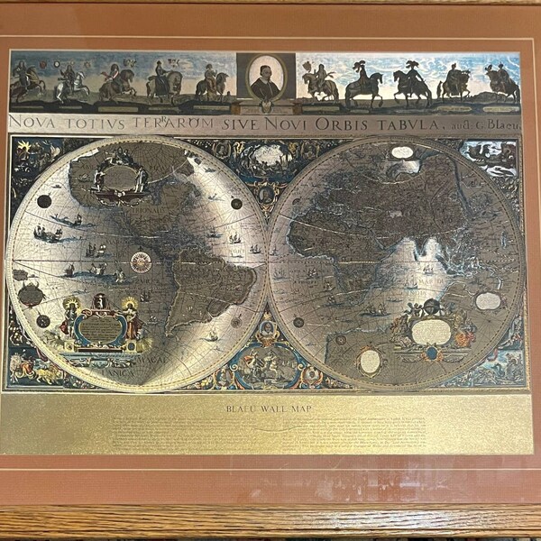 Gold Foil World Map - Etsy