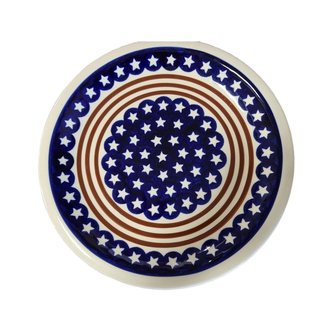 Zaklady Boleslawiec Polish Pottery Dinner Plate 10.75" Stars & Stripes ...