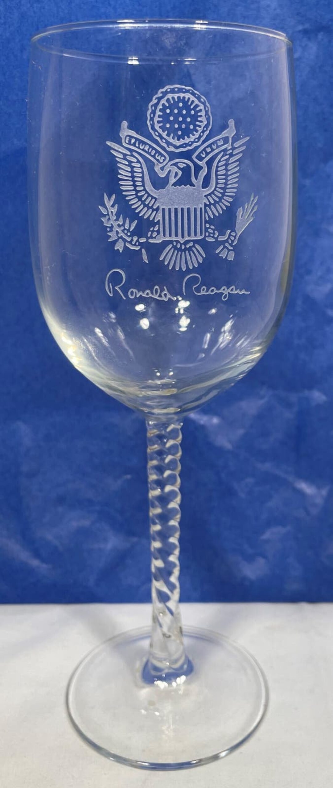 Rare Vintage Ronald Reagan Signature Presidential Seal Wine Glass - Etsy