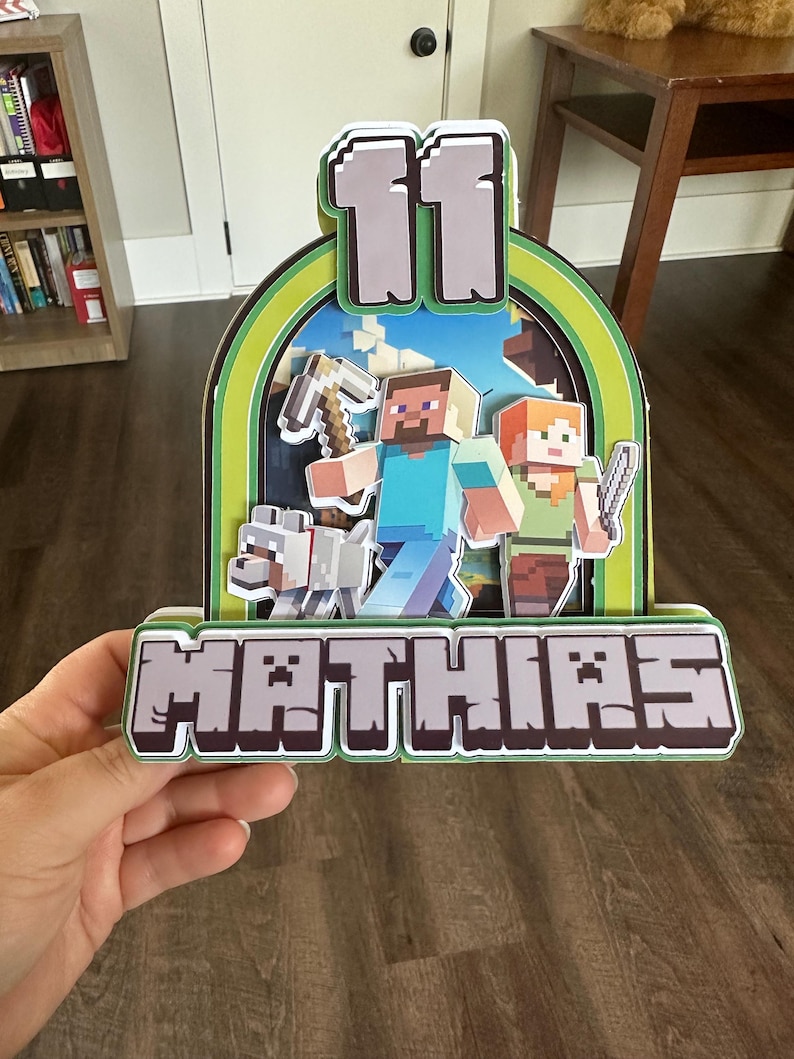 Minecraft Cake Topper - Etsy