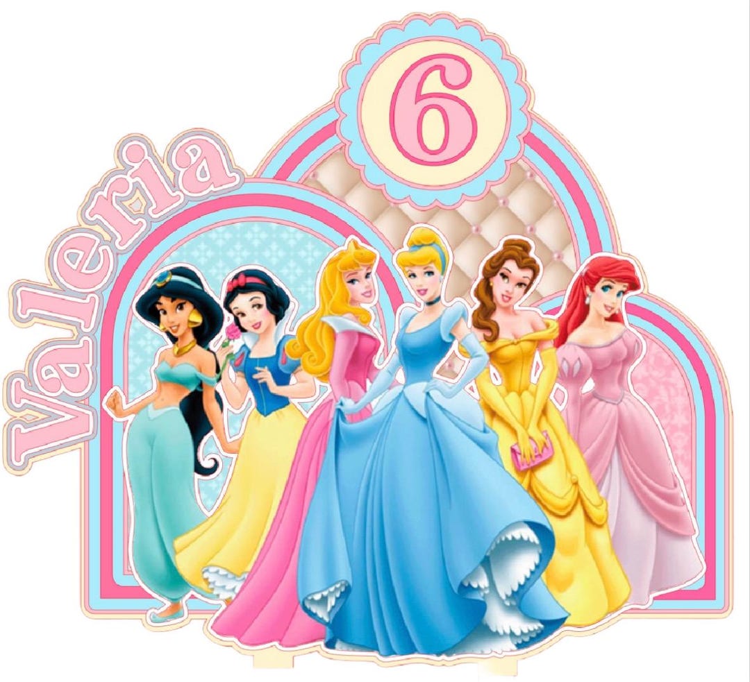 Princesses Cake Topper 3D - Etsy