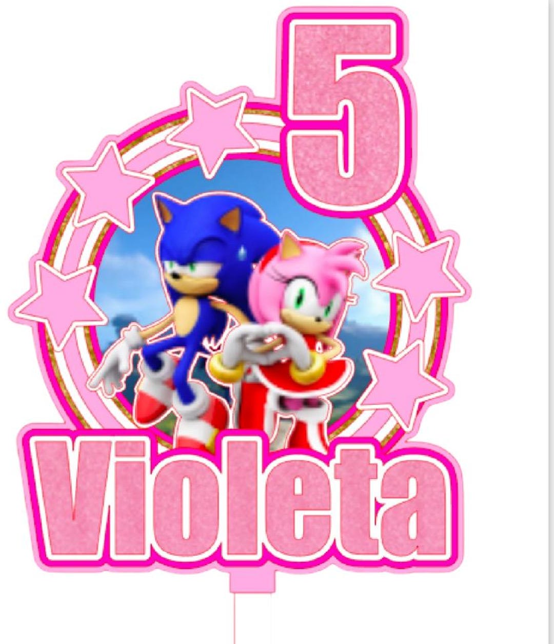 Amy Rose Cake Topper 3D - Etsy