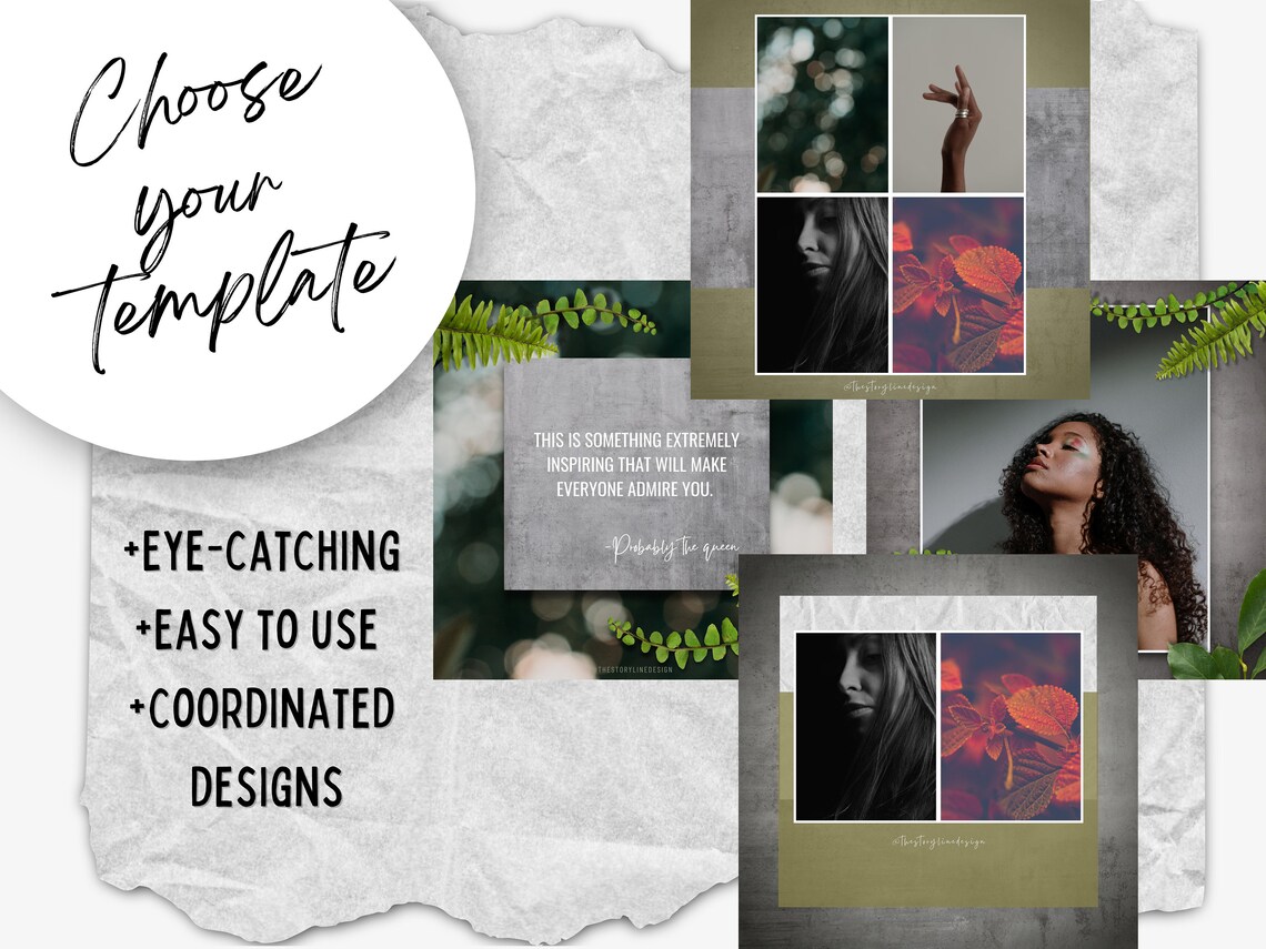 60 Instagram Post Templates COOL FOREST BUNDLE Chic Fall - Etsy