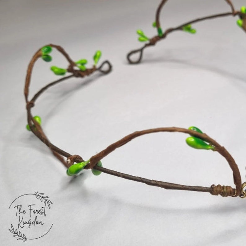 MAGIC Green Elven Tiara - Forest Elf Crown - Fantasy Headband for Fairs ...
