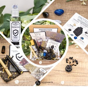 Protection Gift Box: Crystal Grid, Spell Kit & Essential Oil Blend - Etsy