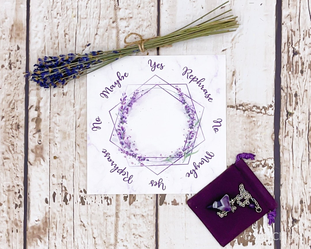 Lavender Gift Set | Pendulum Dowsing Gift Set | Perfect for Beginners ...