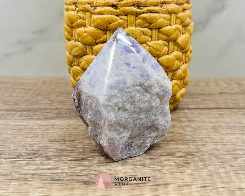 Amethyst Crystal Point: Half Rough Cut Base, Healing Stone - Etsy UK