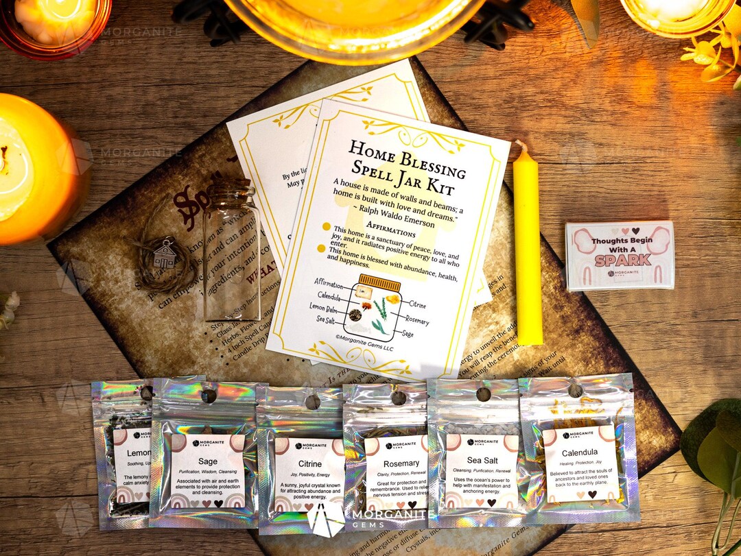 Home Blessing Spell Jar Kit | Home Protection Manifestation & Magic ...