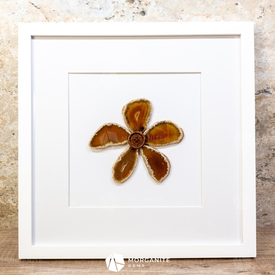 Agate Slice Art Framed Geode Wall Décor for Living Room & Bedroom ...