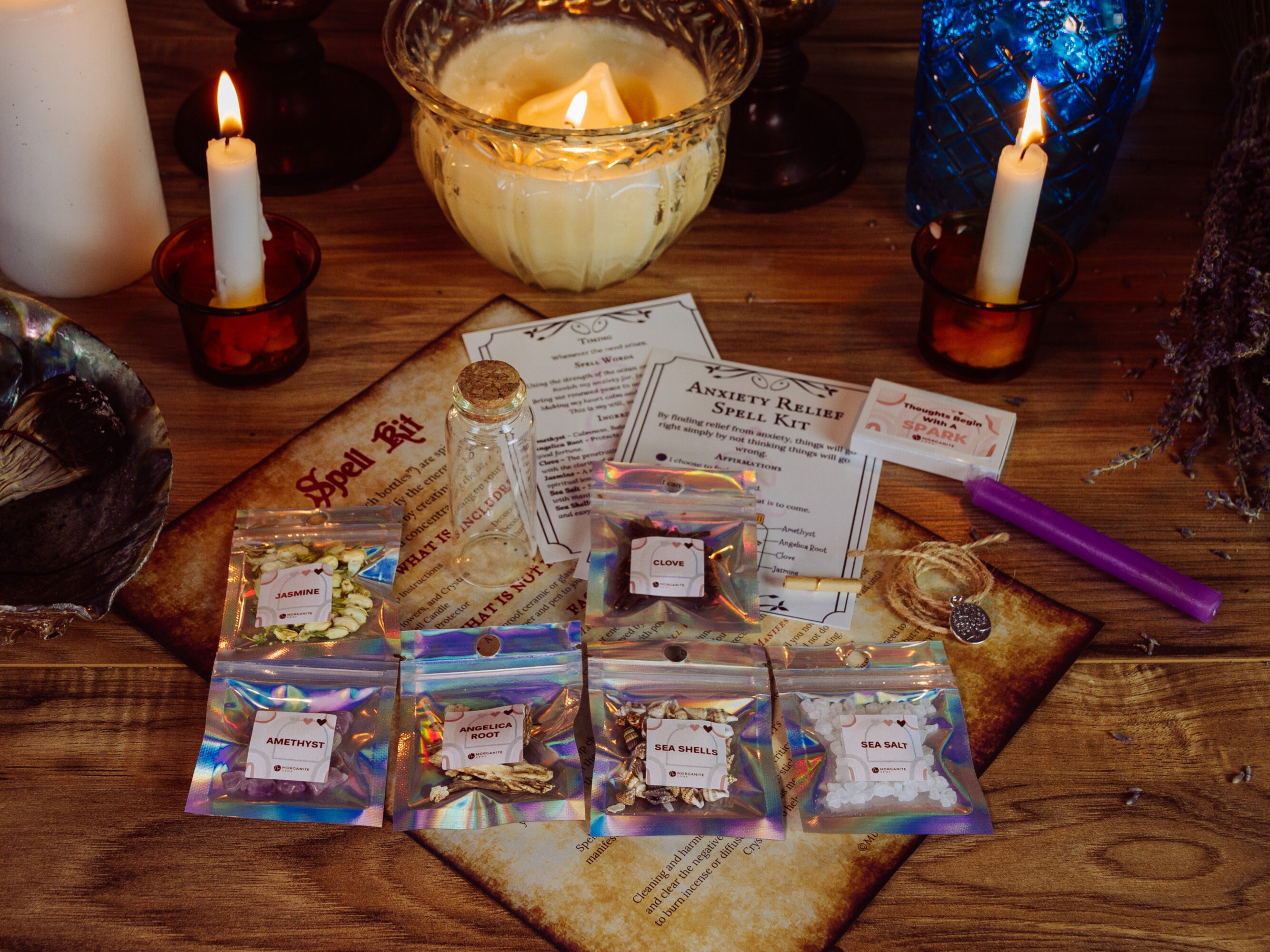 Anxiety Relief Spell Jar Kit, Anxiety Relief Spell Jar, Intention Jar ...