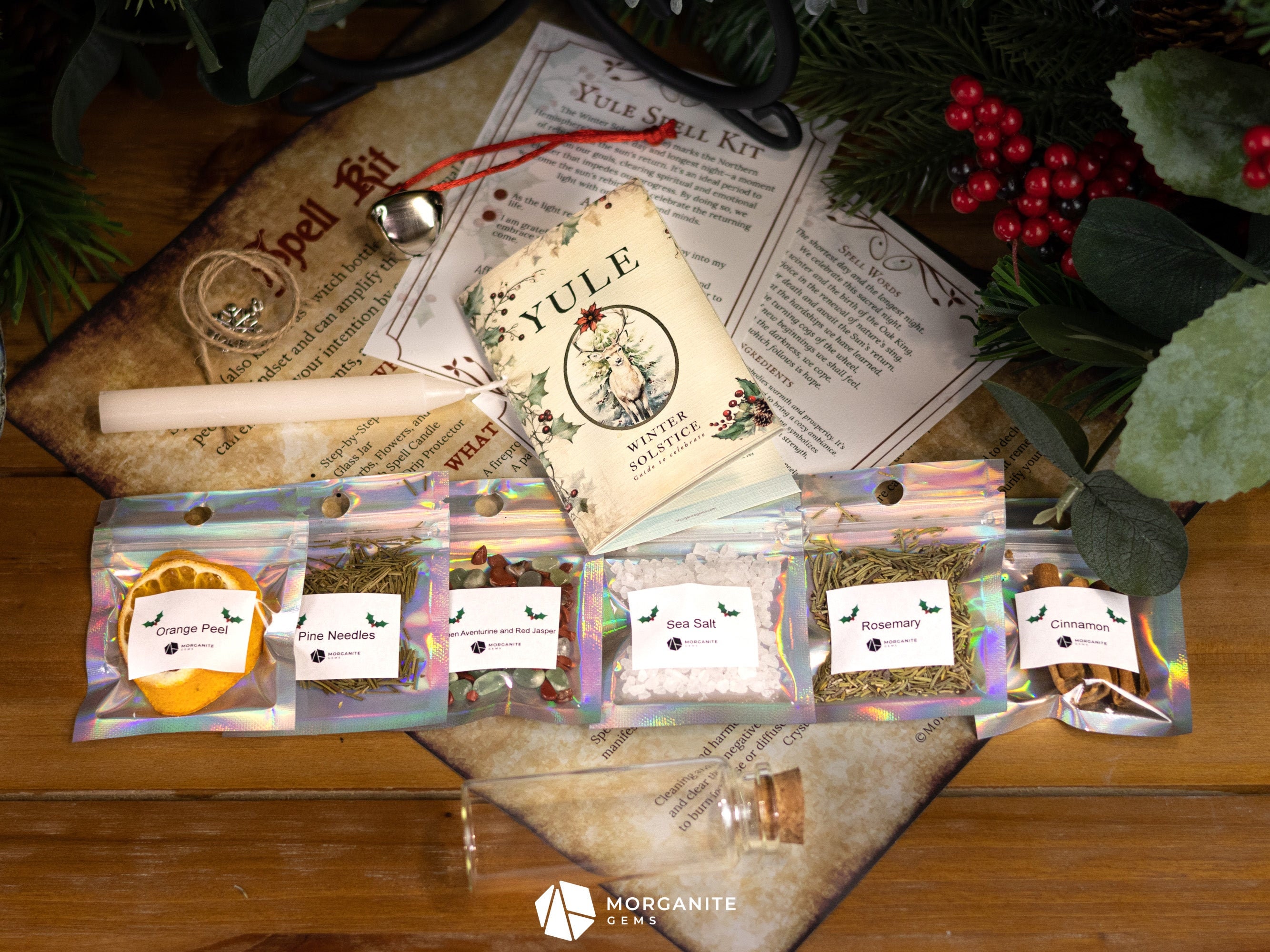 Yule Spell Jar Kit, Yule Spell Jar, Intention Jar, Winter Solstice ...