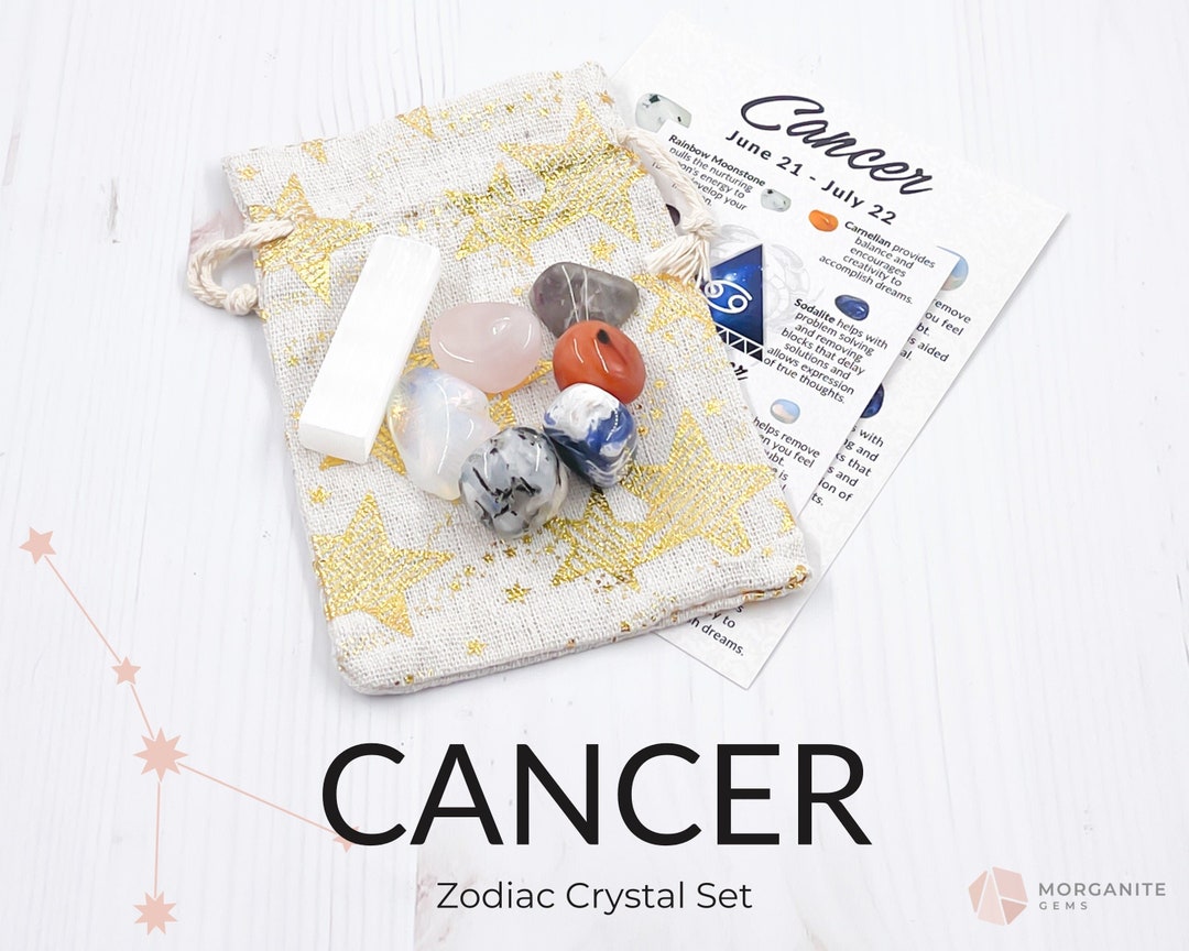 Crystal Kit - Cancer Zodiac Crystal Set, Healing Crystals for Cancer ...
