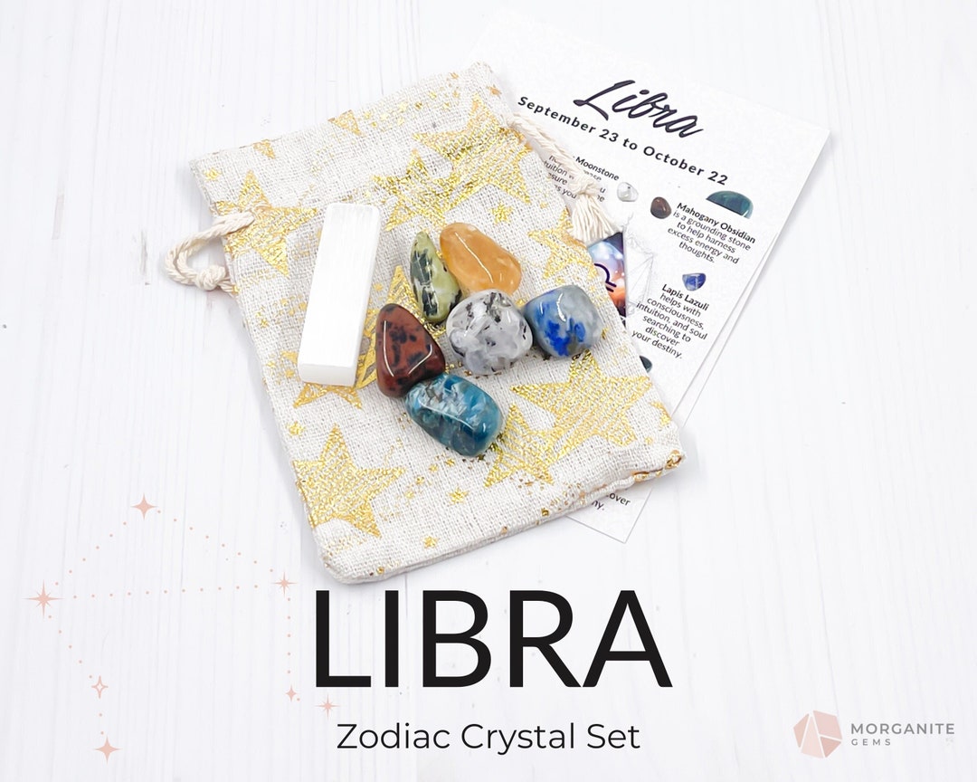 Zodiac CRYSTAL SET, LIBRA Crystals, Healing Crystal Set, Original Libra ...