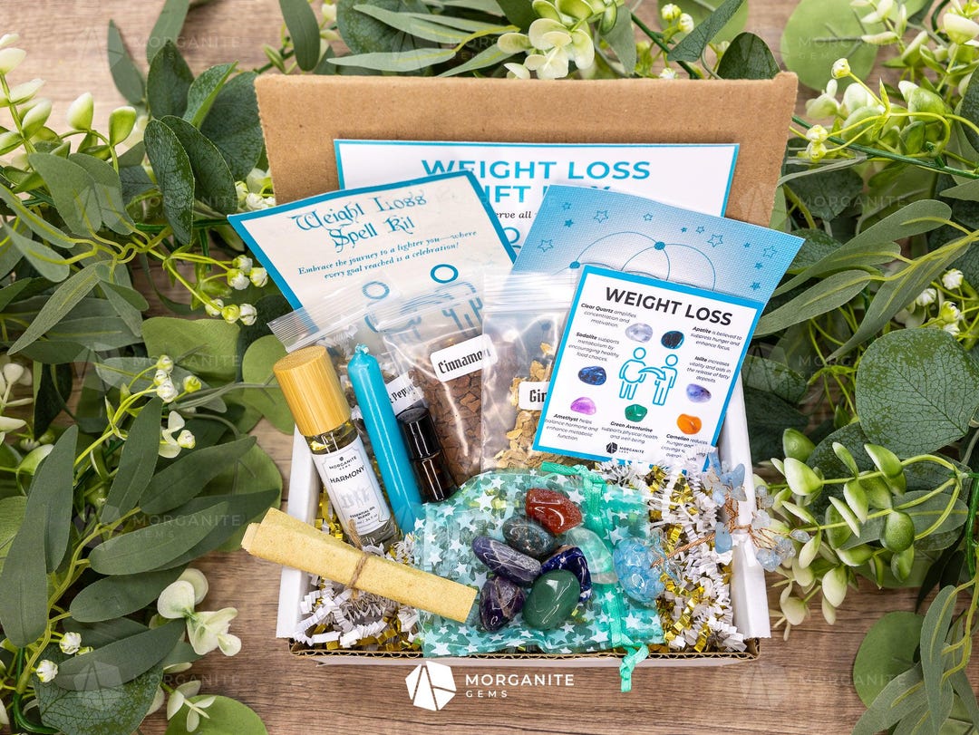Weight Loss Intention Gift Box: Crystals, Spell Kit & Essential Oil - Etsy
