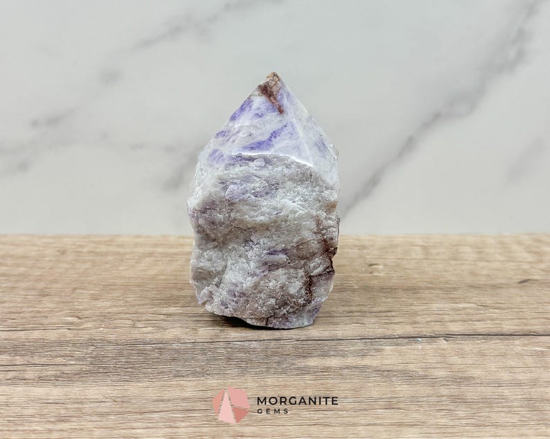 Amethyst Crystal Point: Half Rough Cut Base, Healing Stone - Etsy UK