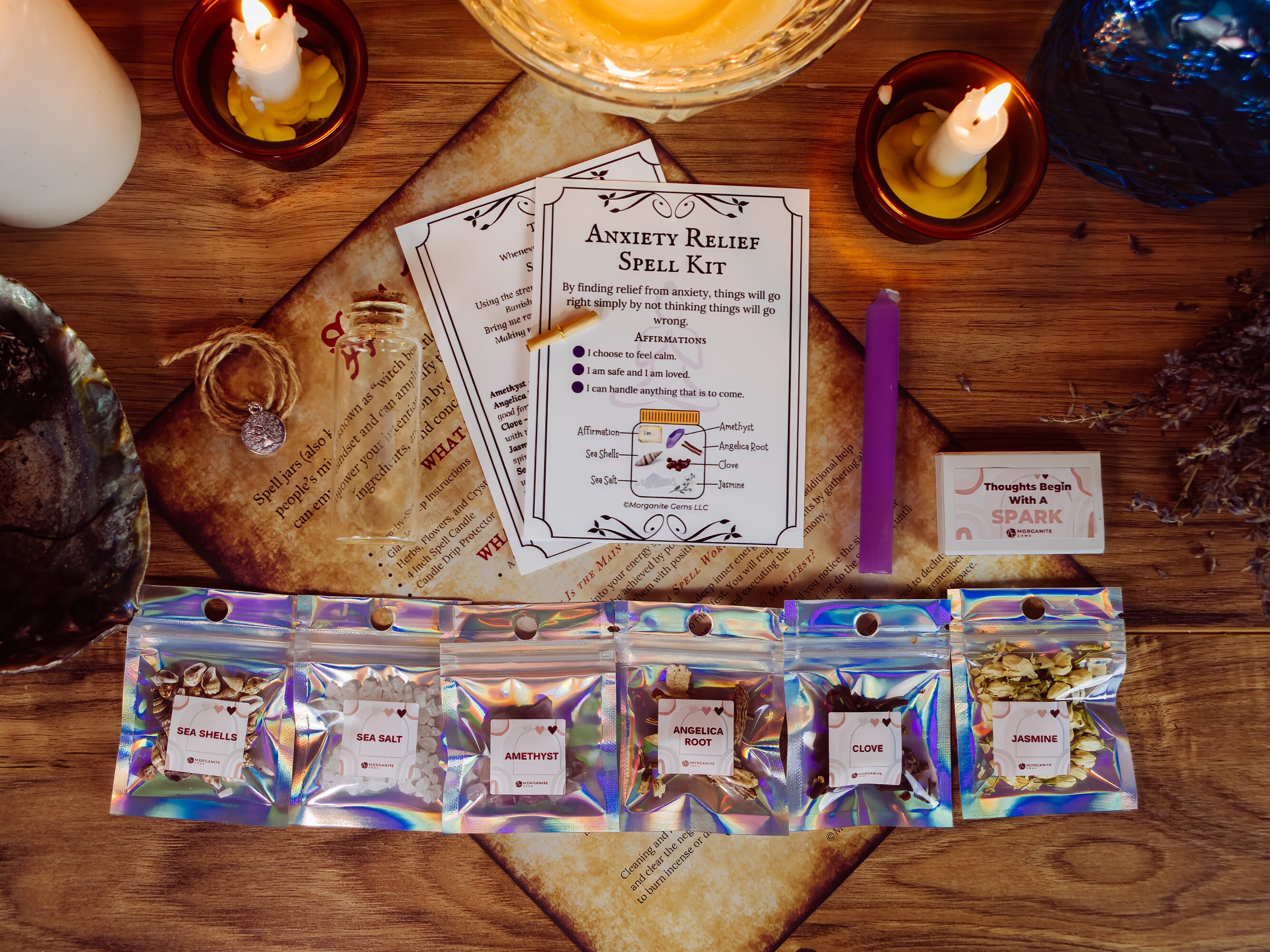 Anxiety Relief Spell Jar Kit, Anxiety Relief Spell Jar, Intention Jar ...