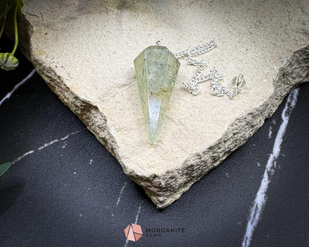 Prehnite Crystal Pendulum for Inner Peace, Heart Healing & Spiritual ...