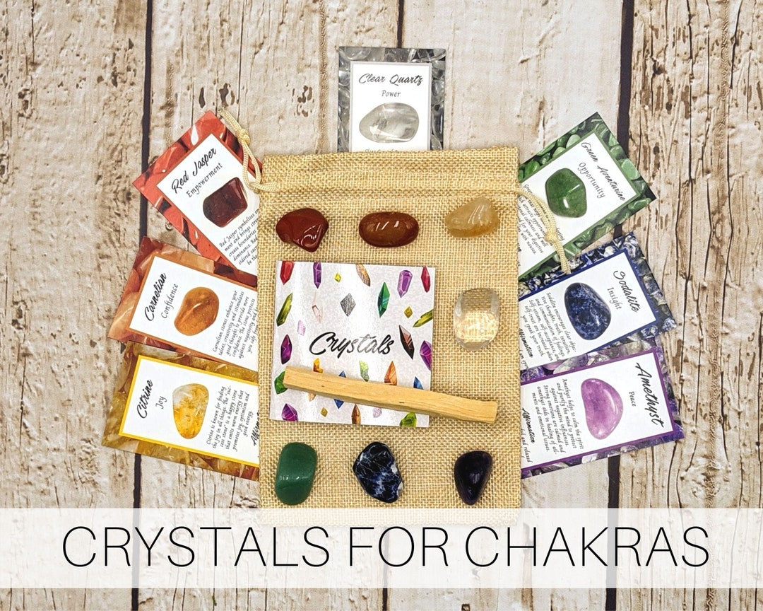 Chakra Crystal Set | Healing Crystals & Chakra Gift Set With Crystal ...