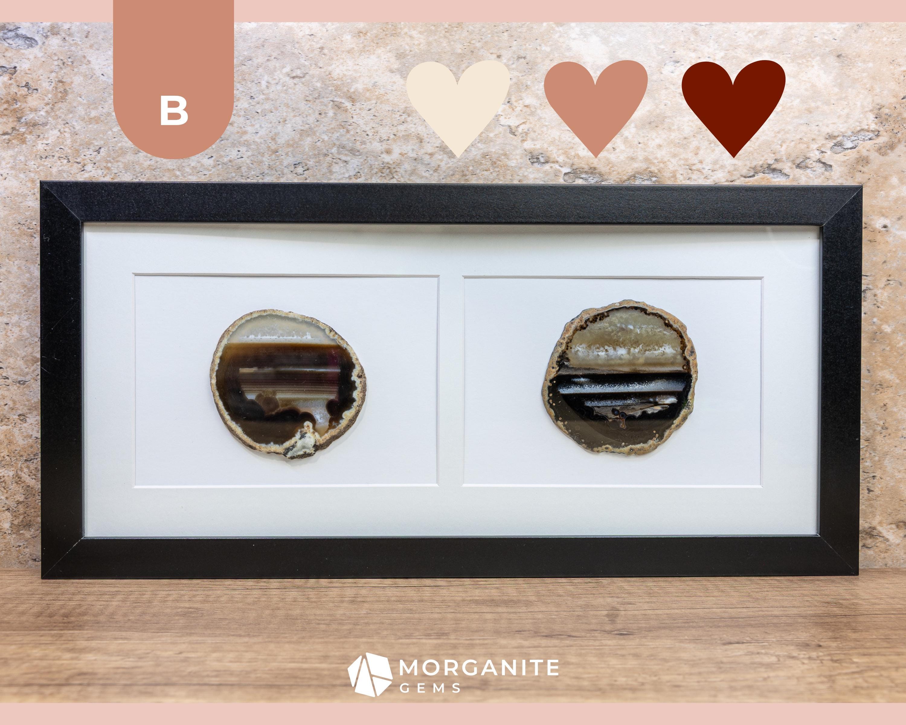 Framed Agate Slice Wall Art, Unique Gemstone Wall Decor - Etsy