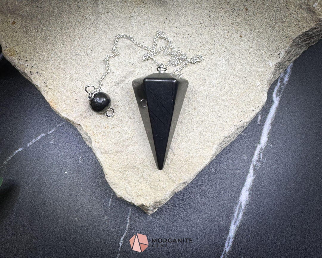 Shungite Pendulum for Energy Detox & Protection, Spiritual Healing Tool ...