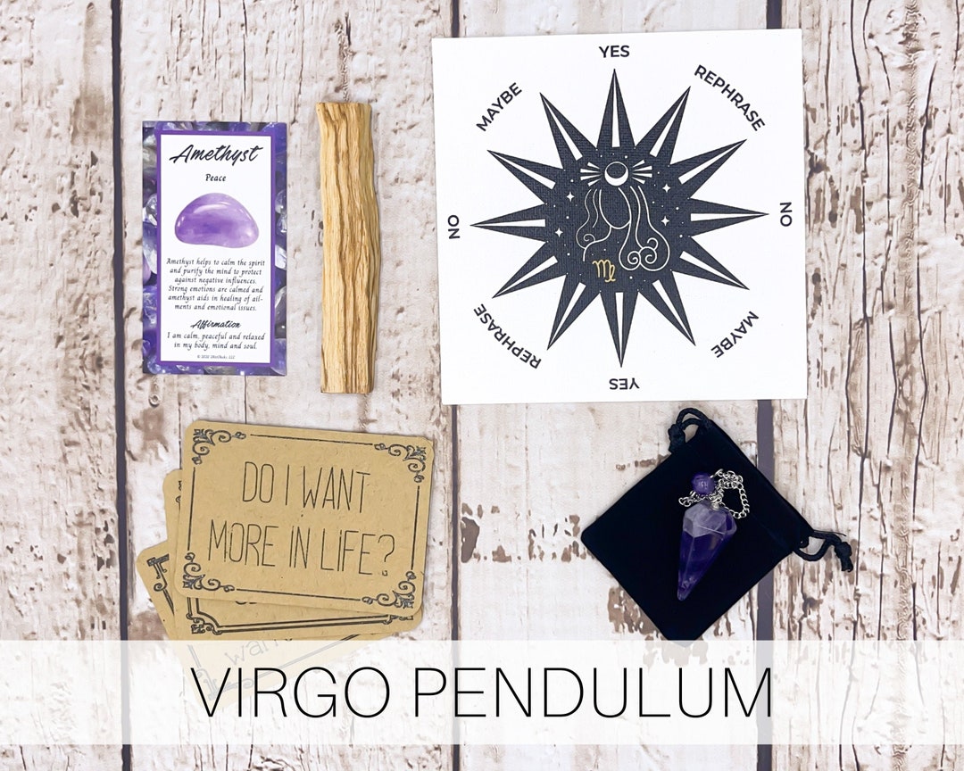 Virgo Pendulum Set | Pendulum Dowsing Mat Set | Pendulum Mat Set ...