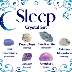 Sleep Crystal Kit: Calming Gemstone Set for Relaxation & Stress Relief ...