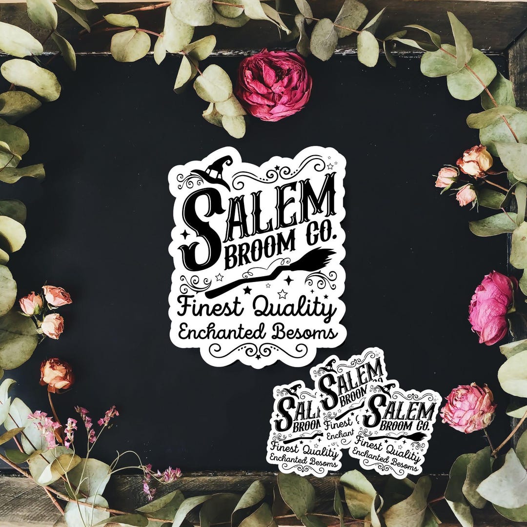 Salem Broom Company Sticker Vintage Witchy Potions and Elixirs Design ...