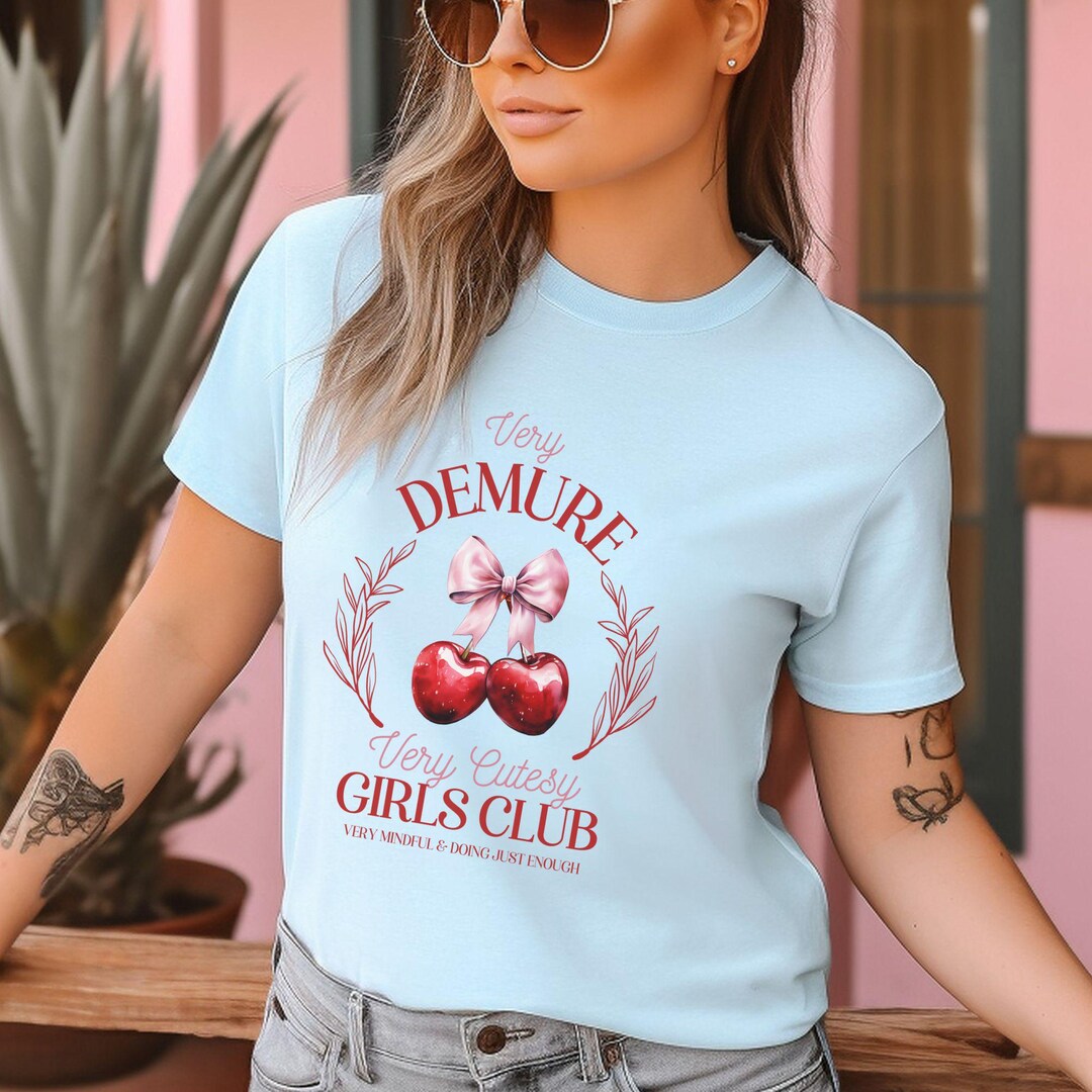 Very Demure Girls Club Coquette T-shirt Cutesy Tee Cozy Aesthetic ...