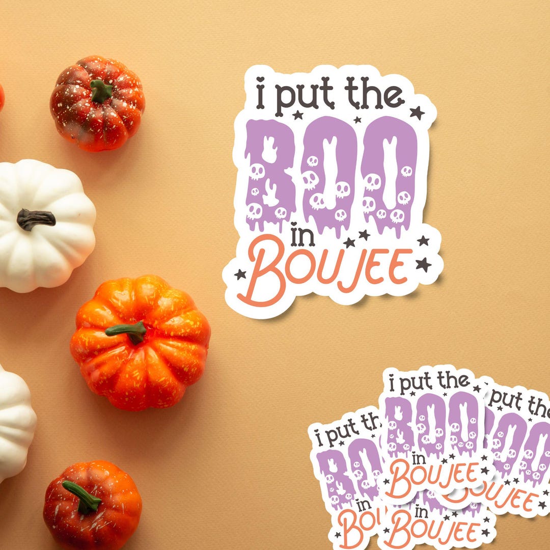Boujee Ghost Halloween Sticker - Spooky Fall Decal - Etsy