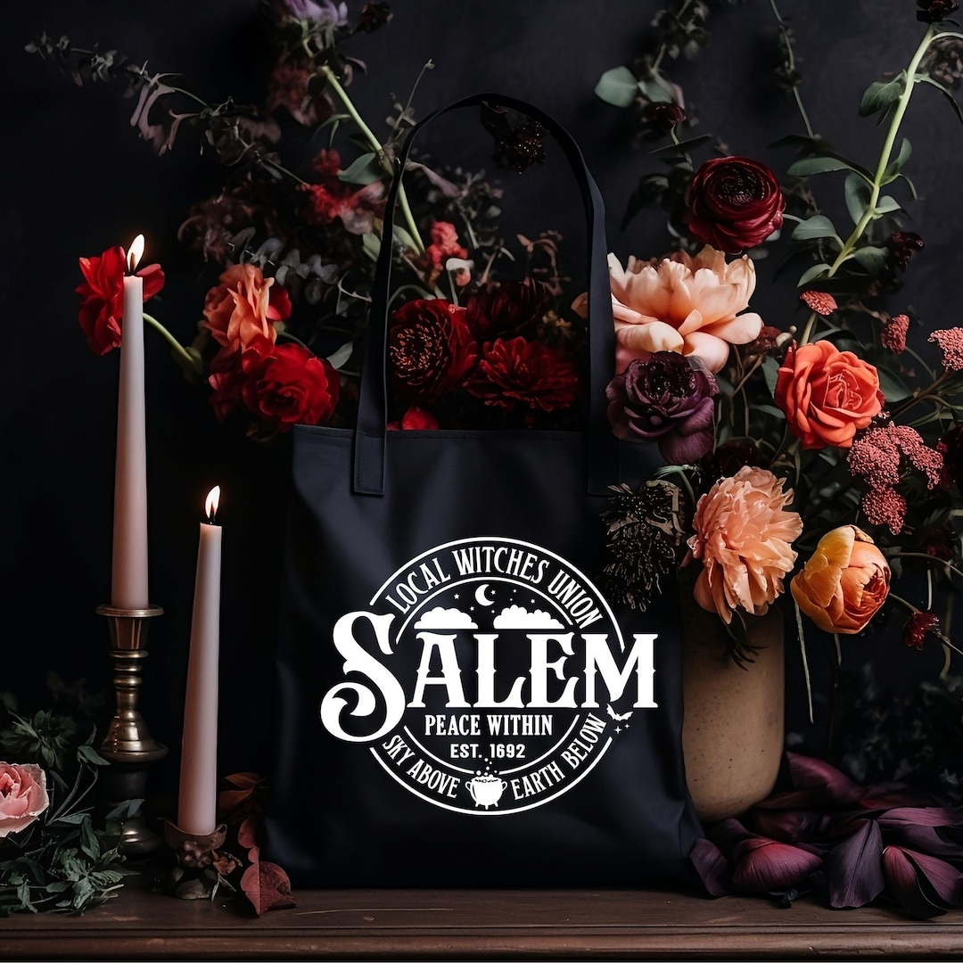 Salem Witches Union - Peace Within Tote Bag - Witchy Tote - Fall Vibes ...