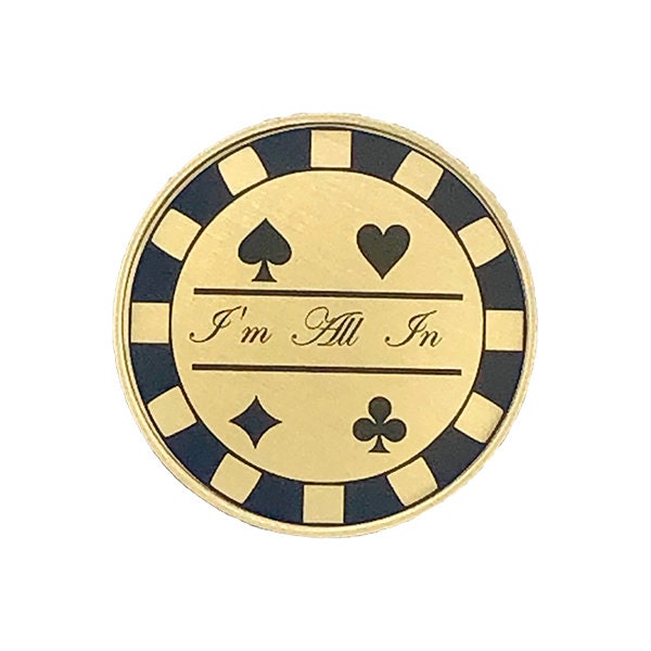 Poker Card Protector Personalized I'm All in Poker Chip Poker Gift Idea ...
