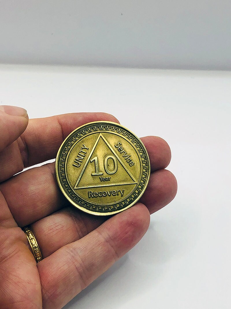 Sobriety Gift | Sobriety Coin | Sobriety | AA | One Day at a Time ...