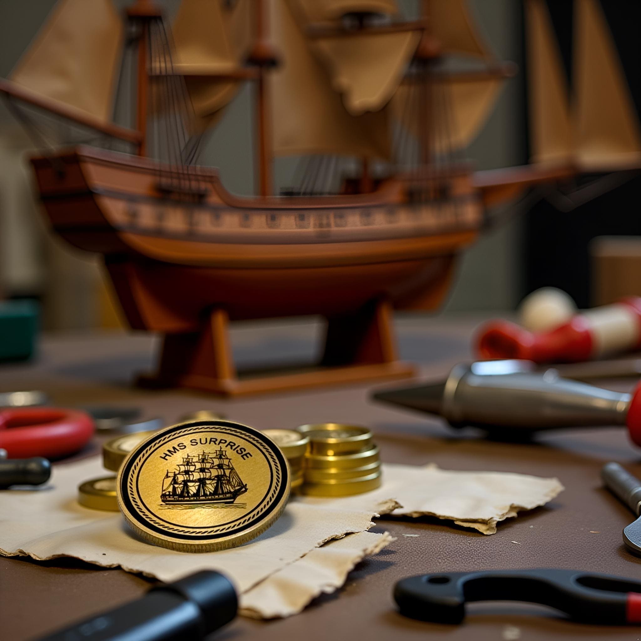 Engraved Brass Model Ship Medallion: Shipwright Commemorative Coin - Etsy
