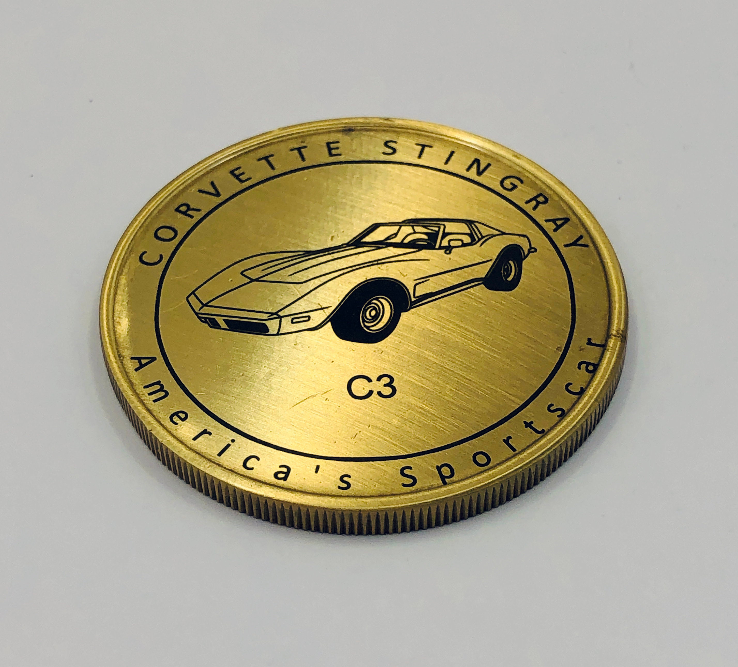 C3 Corvette Owner Brass Coin corvette C3 Gift Collectible Brass Coin ...