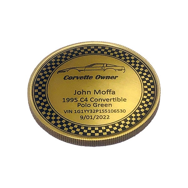C4 Corvette Owners Coin | Corvette Coin |corvette C4 Gift | Corvette ...